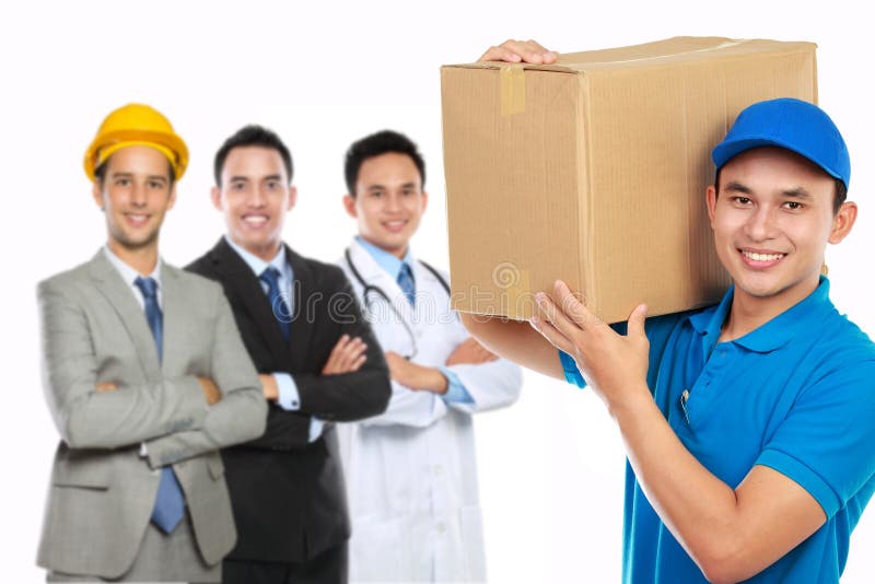 Professional Delivery Services for Your Family Stock Image - Image of ...