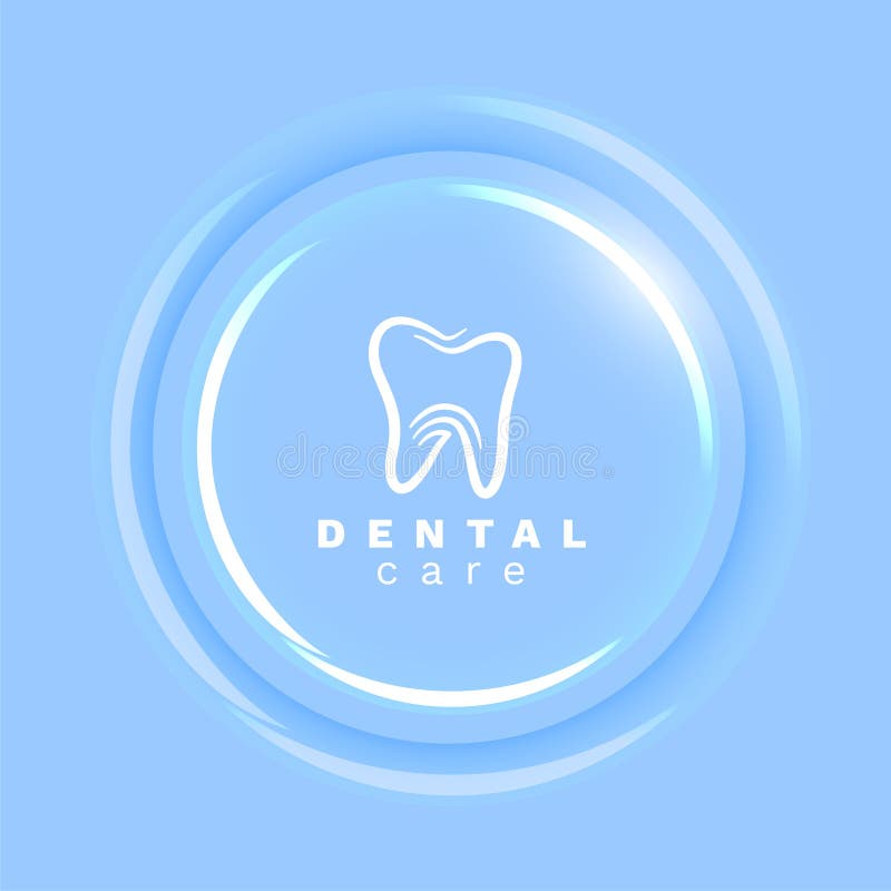 Professional Dental Tooth Care Logo Shiny Template Stock Vector ...