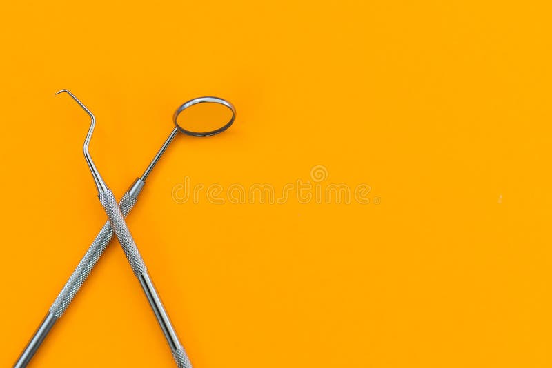 Professional Dentist Tools in Dental Office: Dentist Mirror, Forceps ...