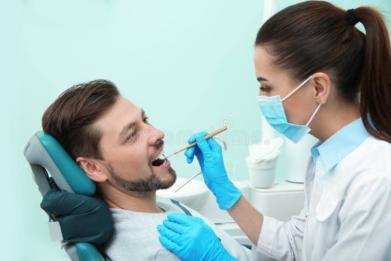 Professional Dentist Working with Patient Stock Photo - Image of ...
