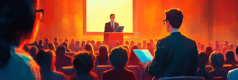 Professional Depiction Lecture Hall Class Clean Lines Contemporary ...