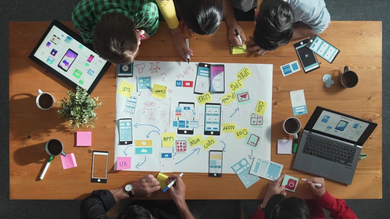 Skilled Developer Team Sharing Ux Ui Design by Using Mind Map ...