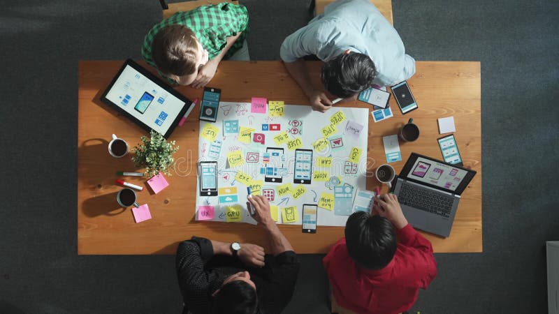 Skilled Developer Team Sharing Ux Ui Design by Using Mind Map ...