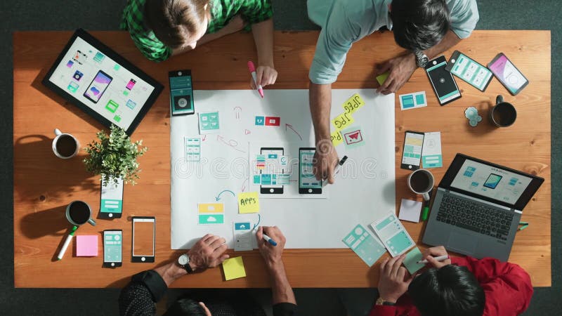 Skilled Developer Team Sharing Ux Ui Design by Using Mind Map ...