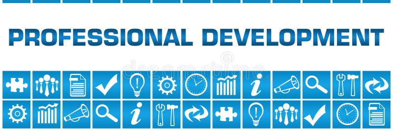 Professional Development Business Symbols Colorful Horizontal Boxes ...