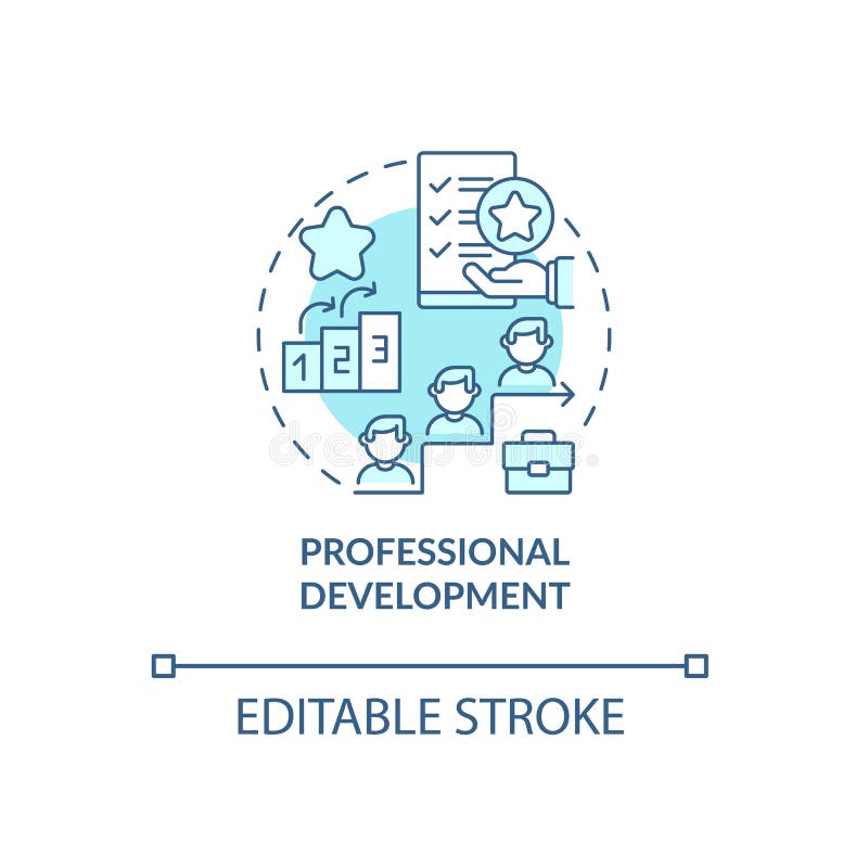 Professional Development Blue Concept Icon Stock Vector - Illustration ...