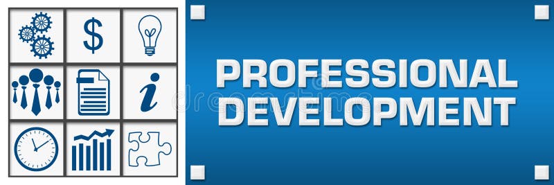 Professional Development Business Symbols Colorful Horizontal Boxes ...