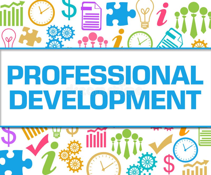 Professional Development Business Symbols Colorful Horizontal Boxes ...