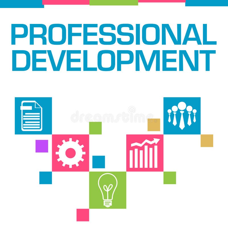 Professional Development Colorful Squares Symbols Stock Illustration ...