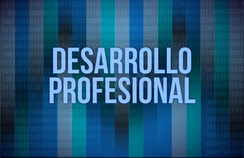 Professional Development Concept in Spanish Stock Illustration ...