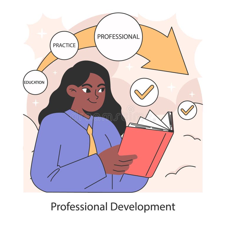 Professional Development. Continuous Learning for Career Growth Stock Vector - Illustration of ...