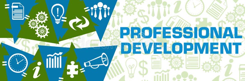 Professional Development Green Blue Triangles Business Symbols ...