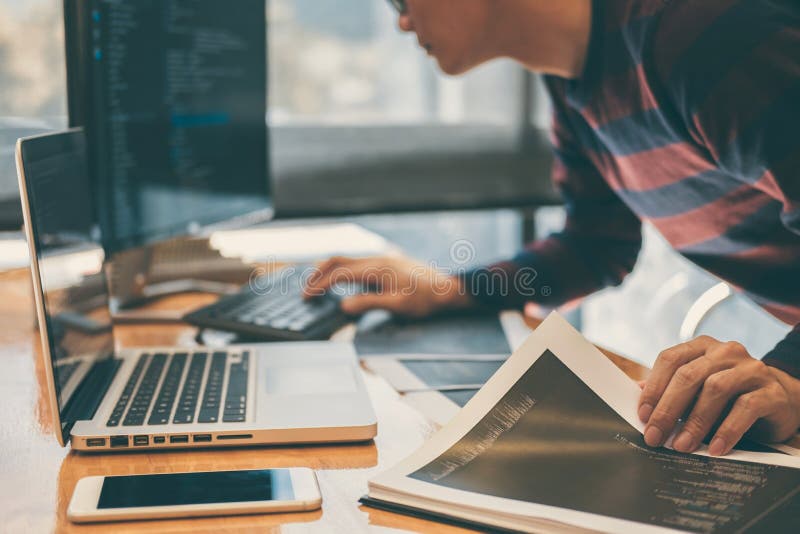 Professional Development Programmer Working In Programming Website A Software And Coding