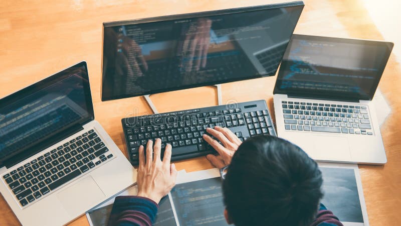 Professional Development Programmer Working In Programming Website A Software And Coding