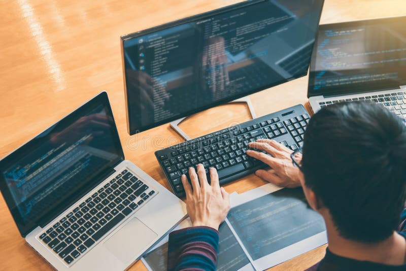 Professional Development Programmer Working In Programming Website A Software And Coding