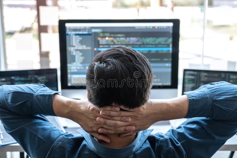 Professional Development Programmer Working In Programming Website A Software And Coding