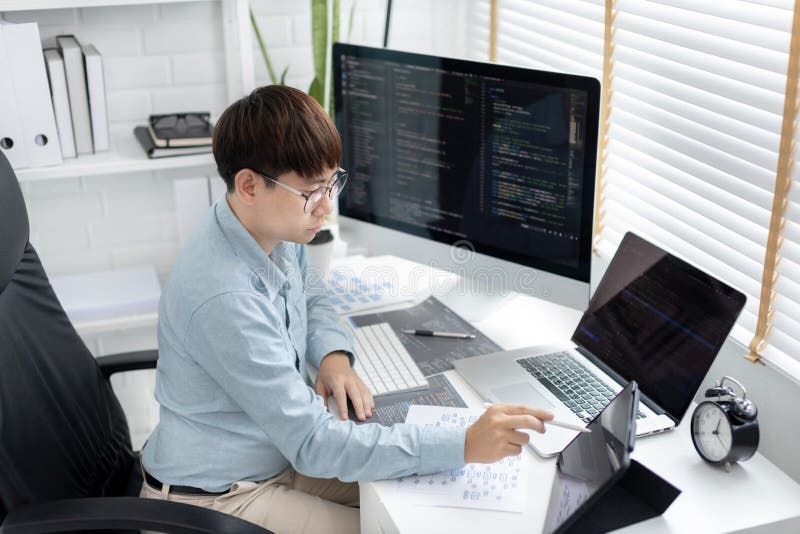 Professional Development Programmers are Using Tablet To Test the ...