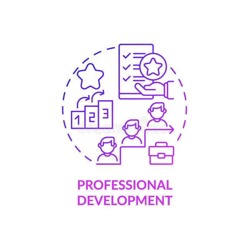 Professional Development Purple Gradient Concept Icon Stock Vector ...