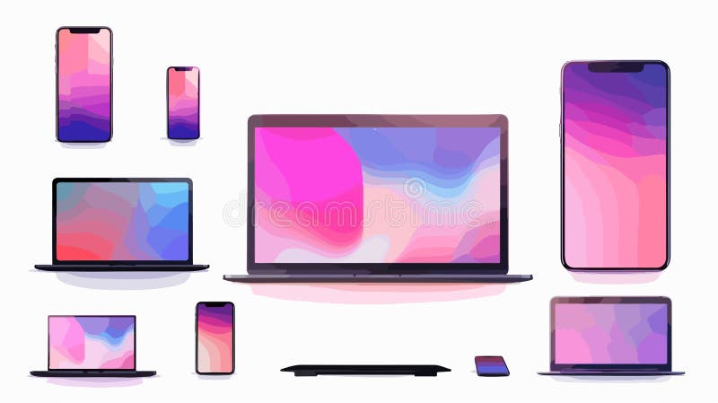Professional Device Screen Set Displaying on Laptop, Smartphone, and ...