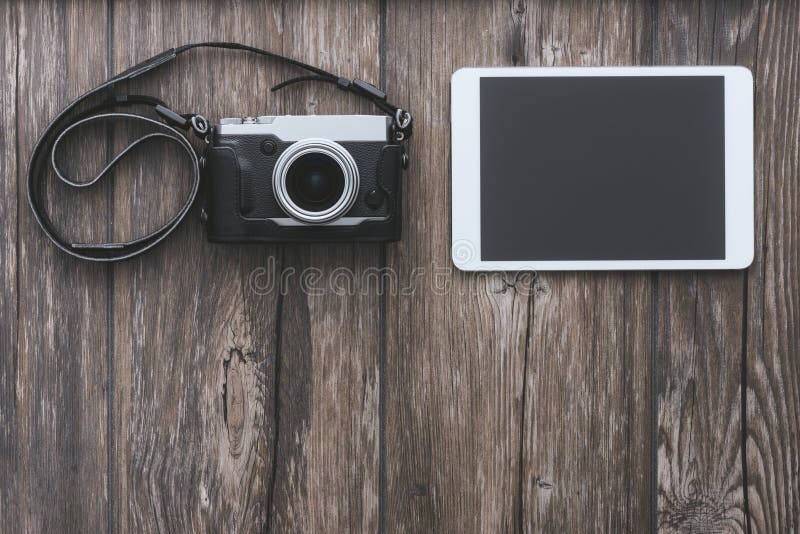 Professional Camera and Tablet Stock Image - Image of tablet ...
