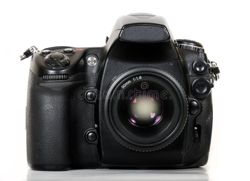 Professional DSLR Camera Taken Pictures of the Urban City Stock Photo ...