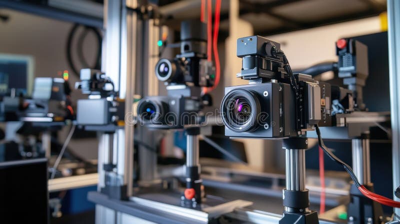 Professional Digital Cameras on Robotic Arms Recording in a Studio ...