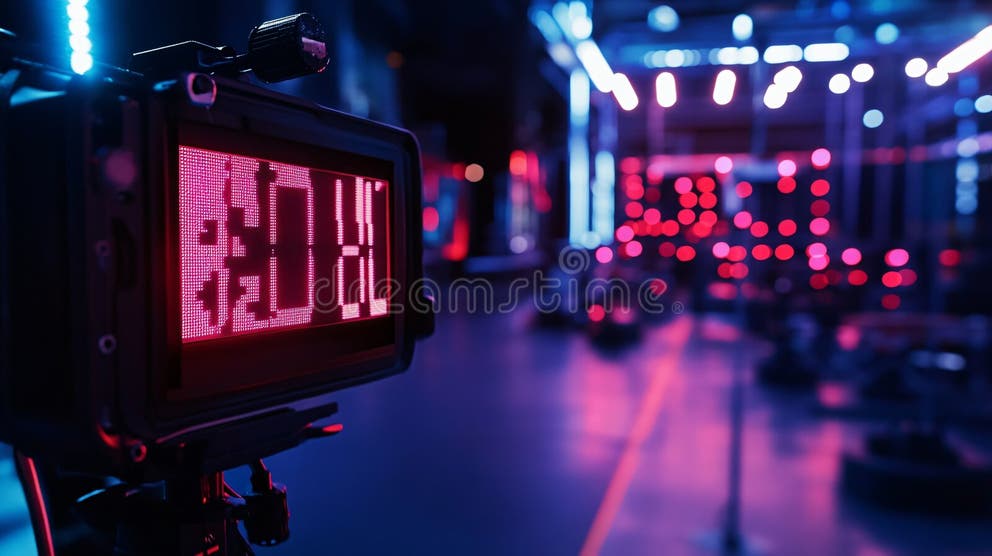 Professional Digital Countdown Timer for Live Broadcasts Stock ...
