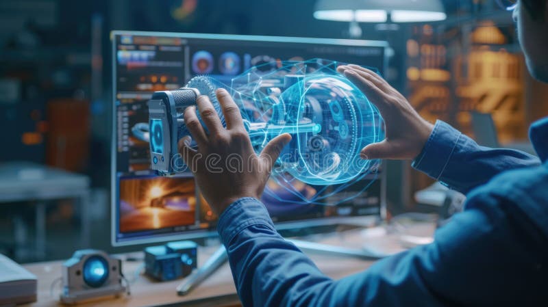 Professional Digital Engineer Using AI and Holographic To Design ...