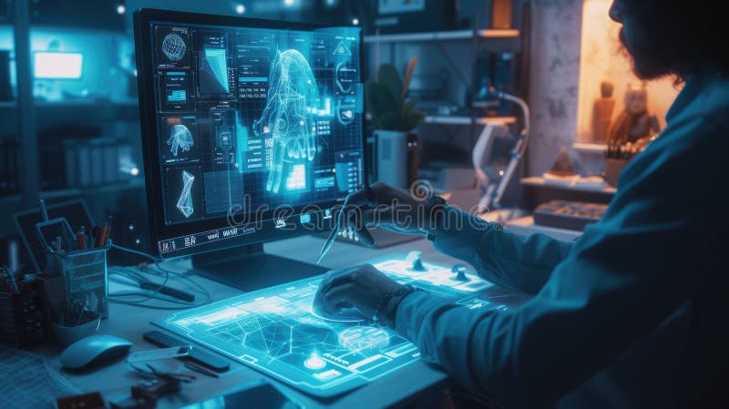 Professional Digital Engineer Using AI and Holographic To Design ...