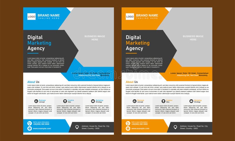 Professional Digital Flyer Design Template Stock Vector - Illustration ...