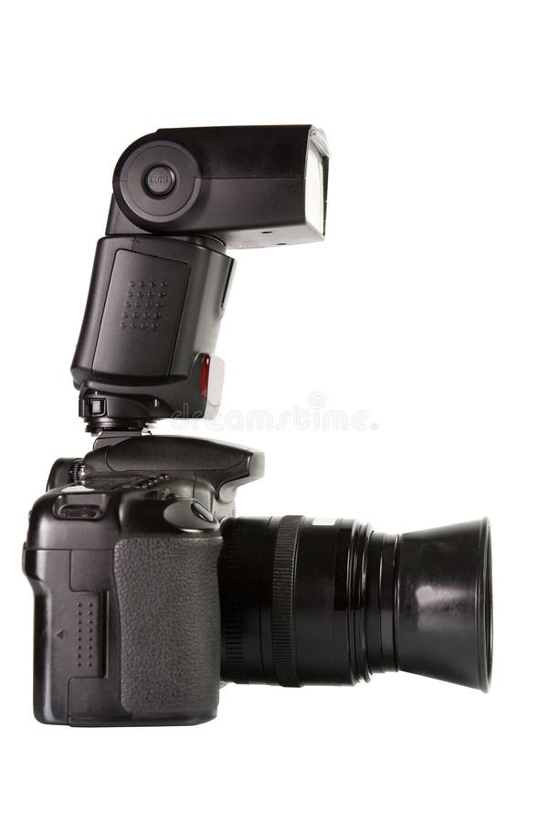 Professional Digital Photo Camera Side View Stock Photo - Image of ...