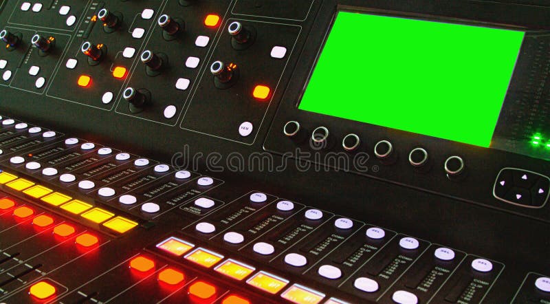 Professional Digital Sound Board in Recording Studio Stock Photo ...