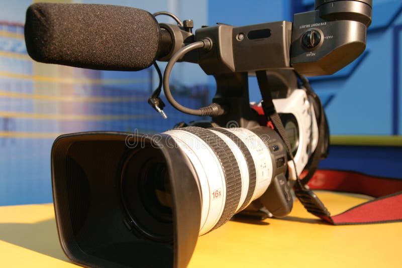 Professional Digital Video Camera Stock Image - Image of finder, media ...