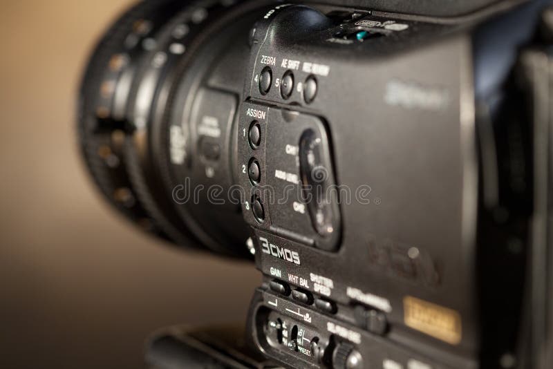 Digital Video Camera (Detail Front-Side View) Stock Photo - Image of ...