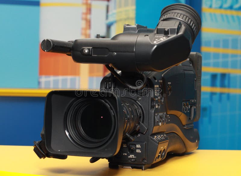 Professional Digital Video Camera Stock Image - Image of microphone ...