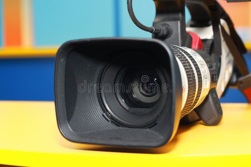 Professional Digital Video Camera Stock Photo - Image of media ...
