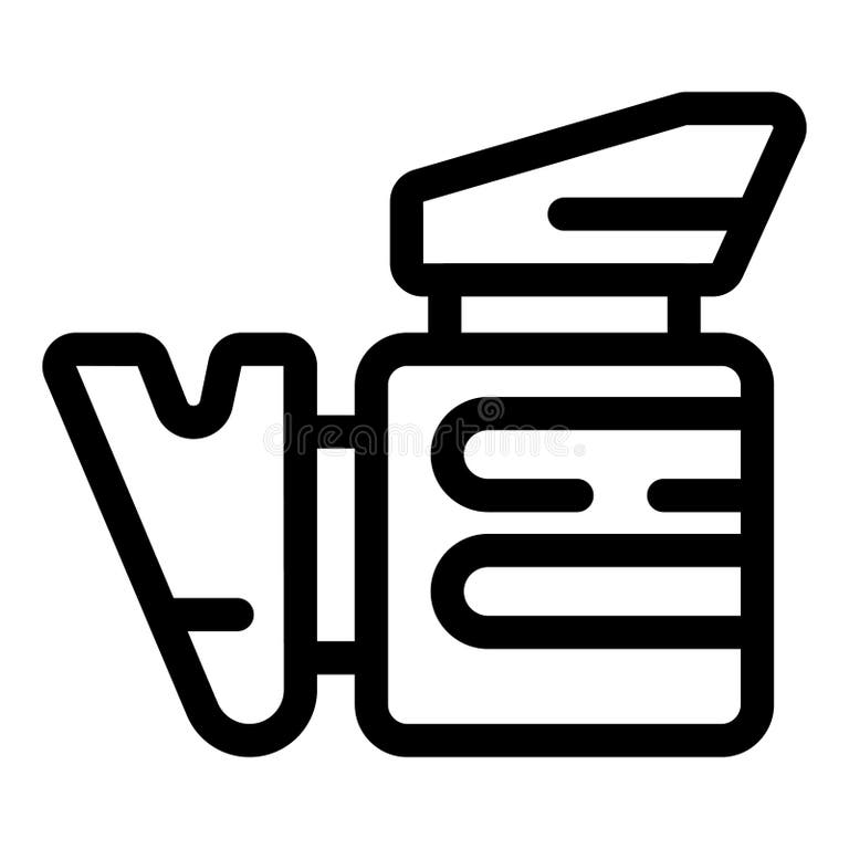 Professional Digital Video Camera is Recording with External Microphone ...