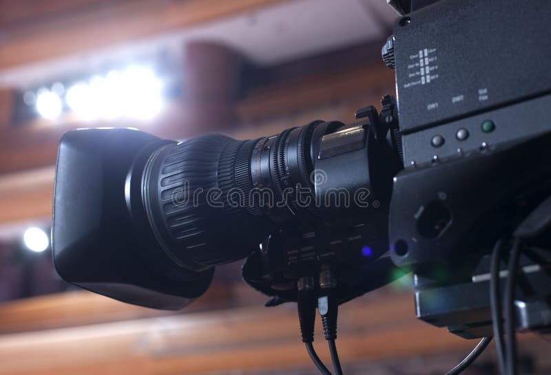 Professional Digital Video Camera. Stock Image - Image of expressive ...