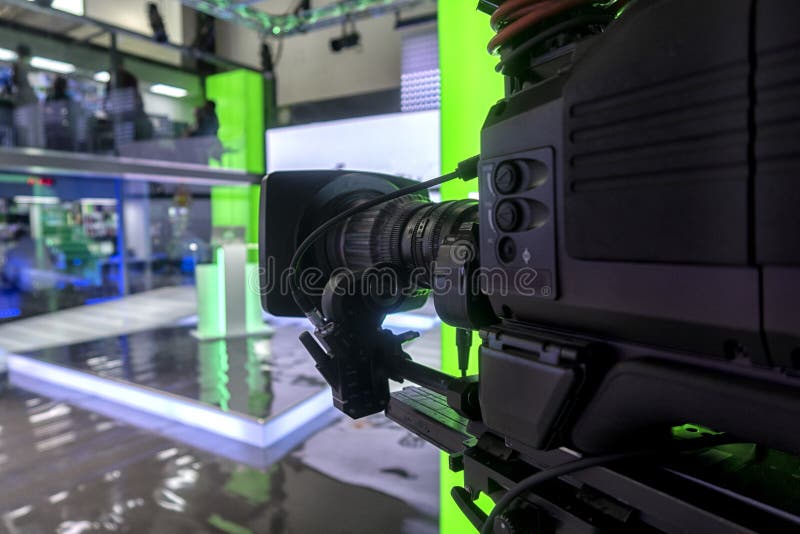 TV Broadcast of the Event from the TV Studio. Stock Photo - Image of ...