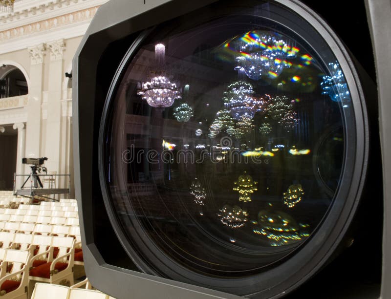 Professional Digital Video Camera Stock Photo - Image of full, audience ...