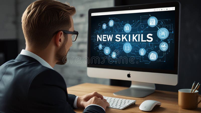 Learning Digital Skills Stock Illustrations – 1,942 Learning Digital ...