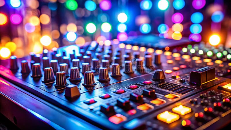 Professional DJ Music Mixer Console Setup a StudioQuality Background ...
