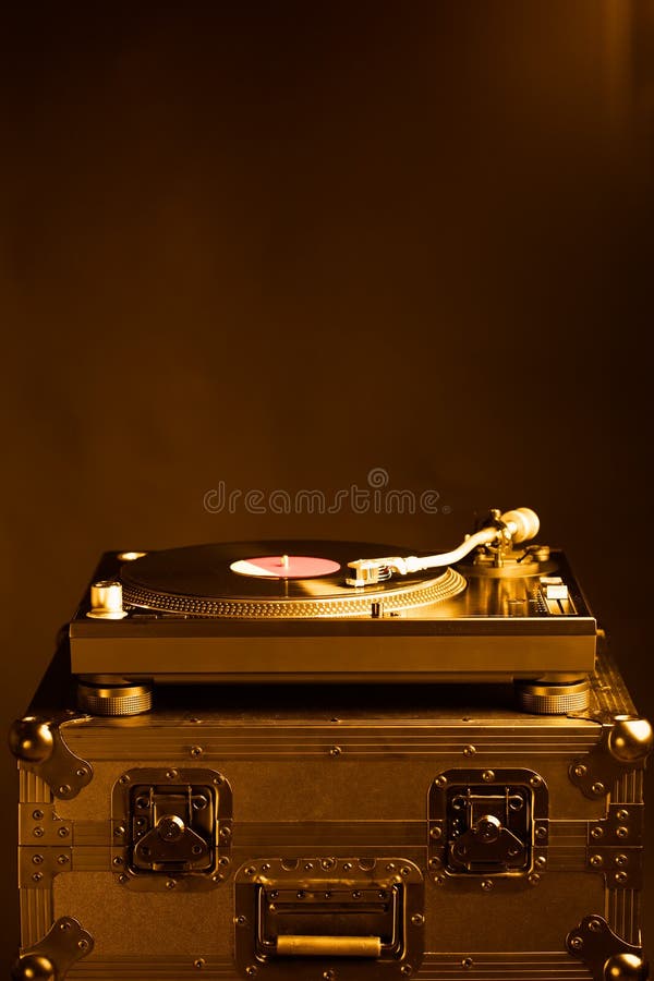 Professional Dj Turntable Flight Case Dark Background Stock Photos ...