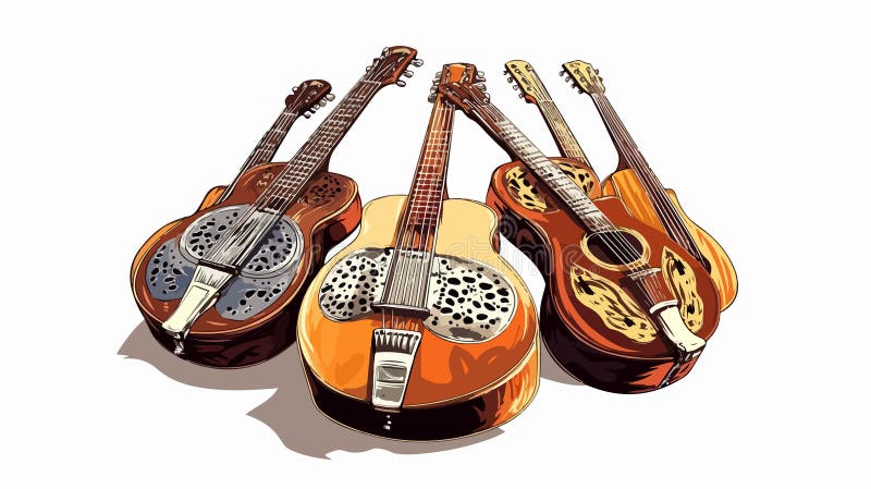 Professional Dobro Resonator Guitars Collection Stock Illustrations – 4 ...