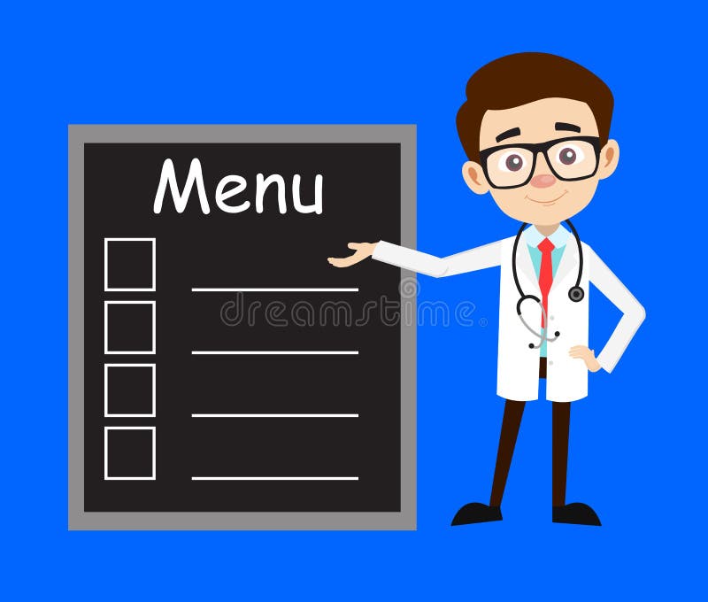 Professional Doctor - Presenting Menu List Stock Vector - Illustration ...
