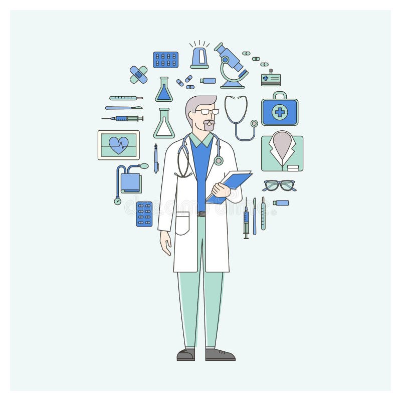 Professional doctor stock vector. Illustration of pharmacy - 59024123