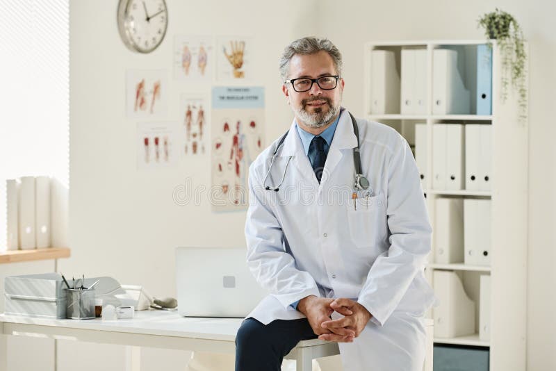 Professional Doctor Working at Office Stock Image - Image of medicine ...