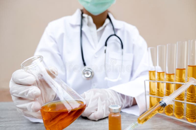 Professional Doctors Perform Testing and Analyzing Samples of COVID-19 ...