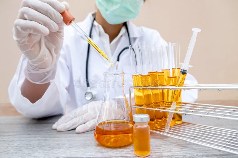 Professional Doctors Perform Testing and Analyzing Samples of COVID-19 ...