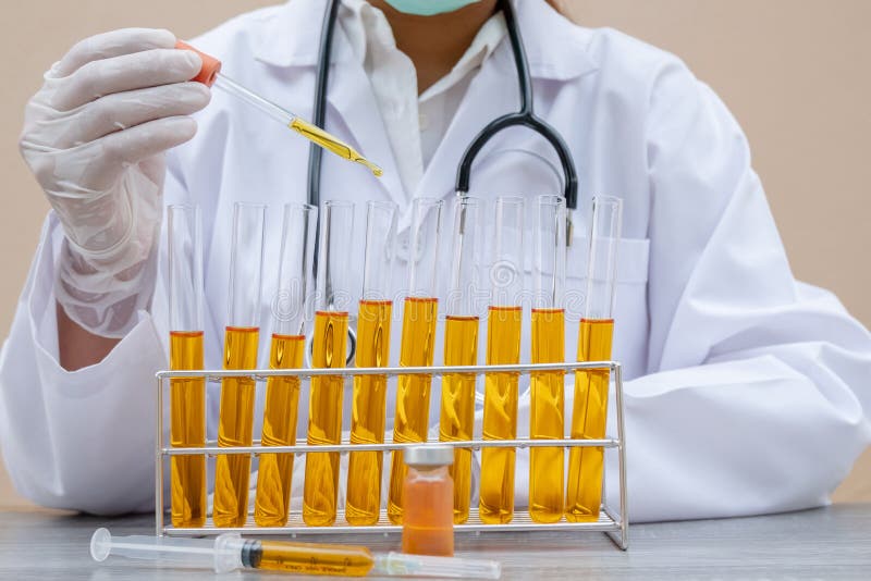 Professional Doctors Perform Testing and Analyzing Samples of COVID-19 ...